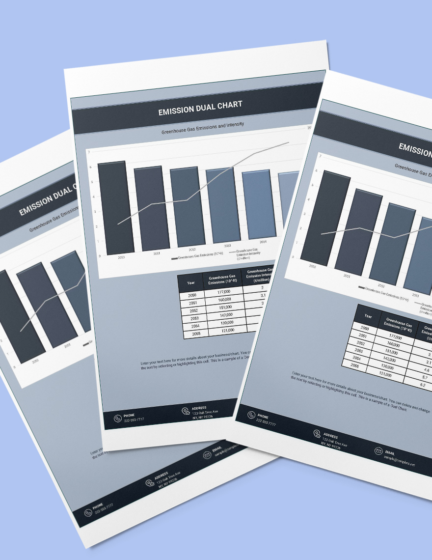 Emissions Dual Chart - Google Sheets, Excel | Template.net