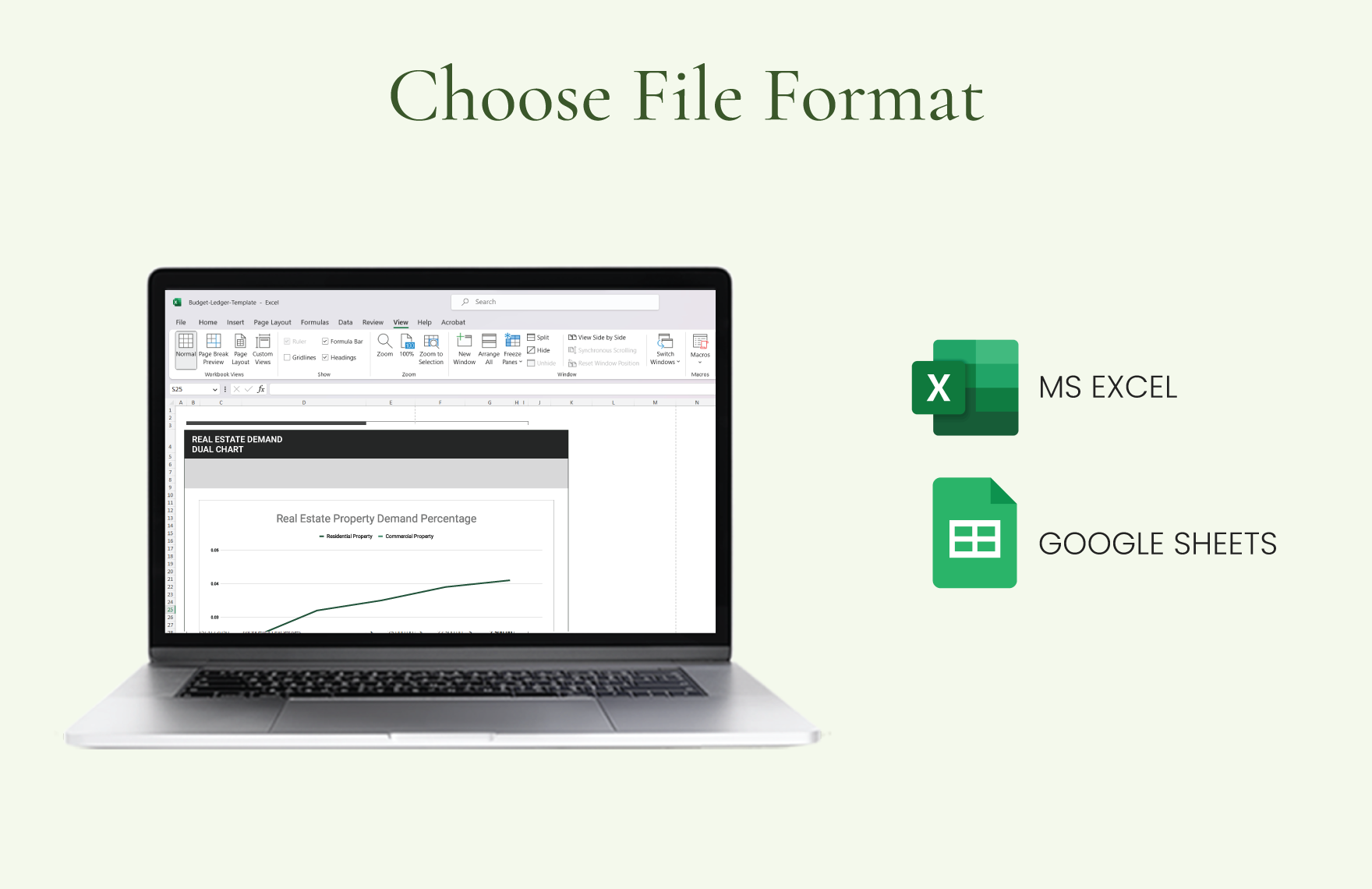 Real Estate Demand Dual Chart - Google Sheets, Excel | Template.net