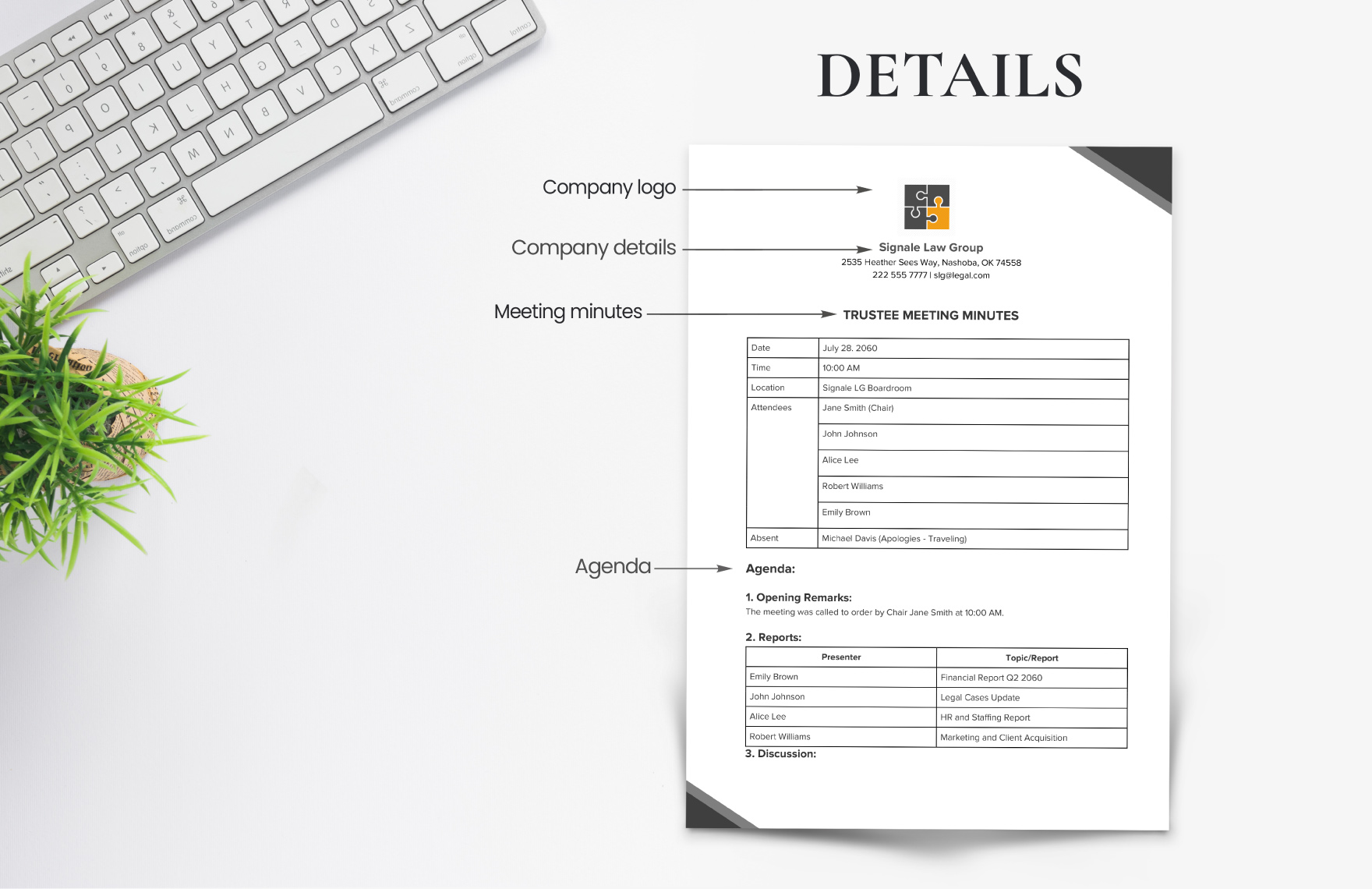 Trustee Meeting Minutes Template - Download in Word, Google Docs, PDF ...