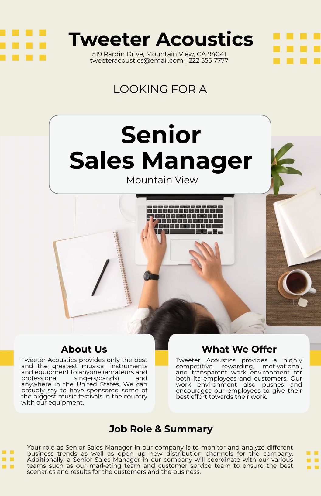 Free Job Vacancy Template Download In Word Illustrator PSD 