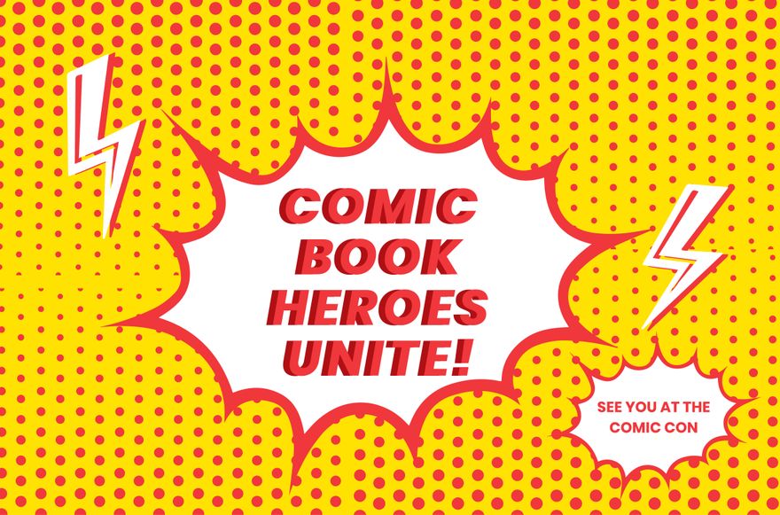 Comic-Con Vector Template - Edit Online & Download Example | Template.net
