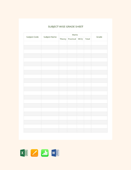 FREE Presentation Grade Sheet Template - Word (DOC) | Excel | Apple ...