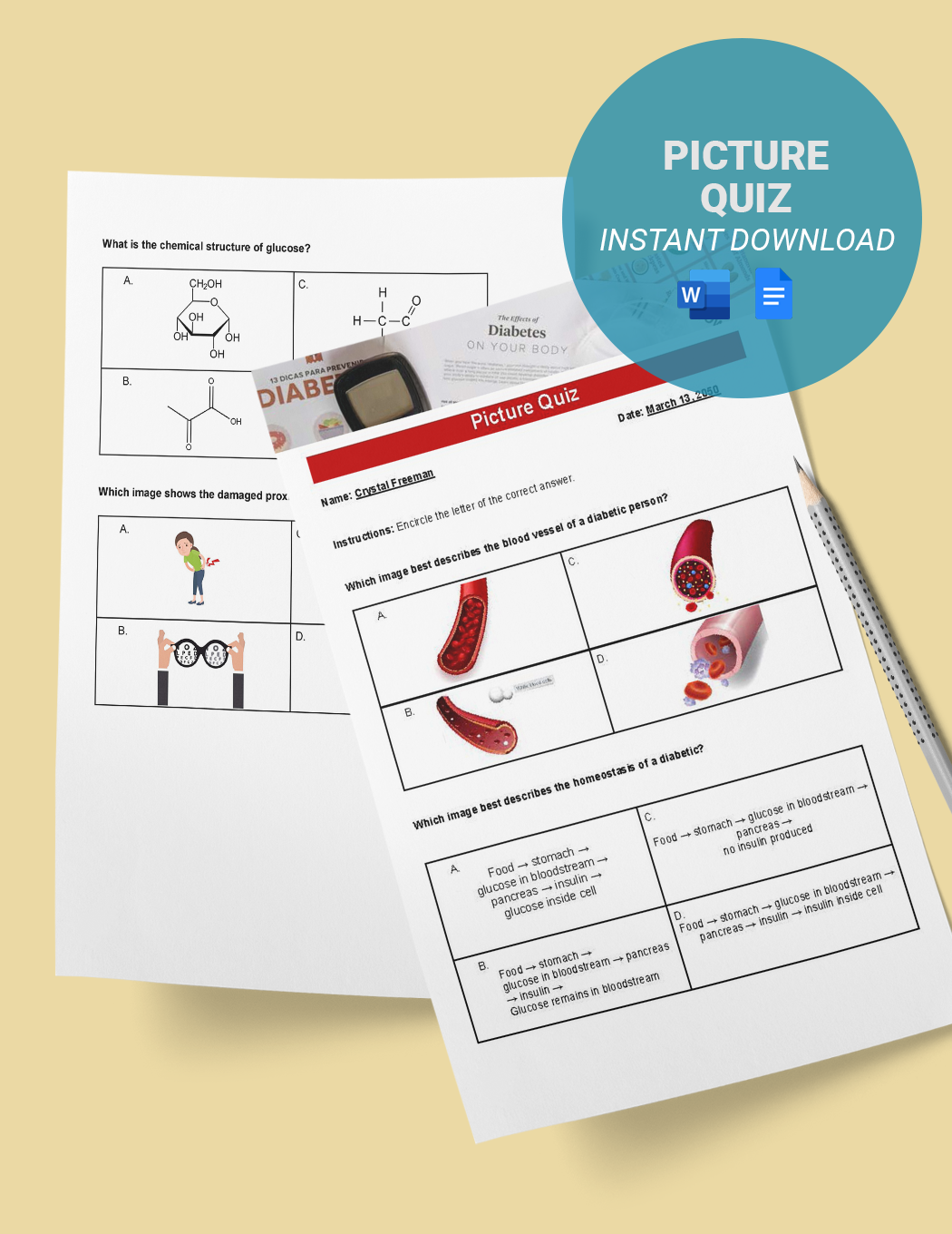 Picture Quiz Download In Word Google Docs Template
