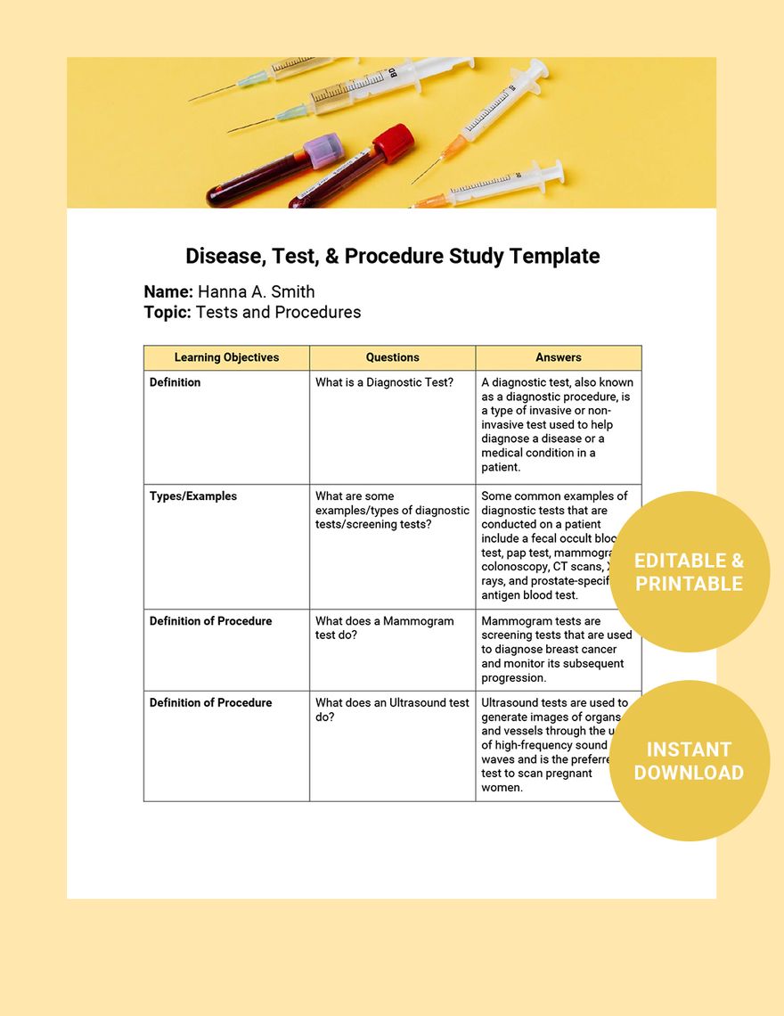 Study Guide Templates Edit Online Download Template