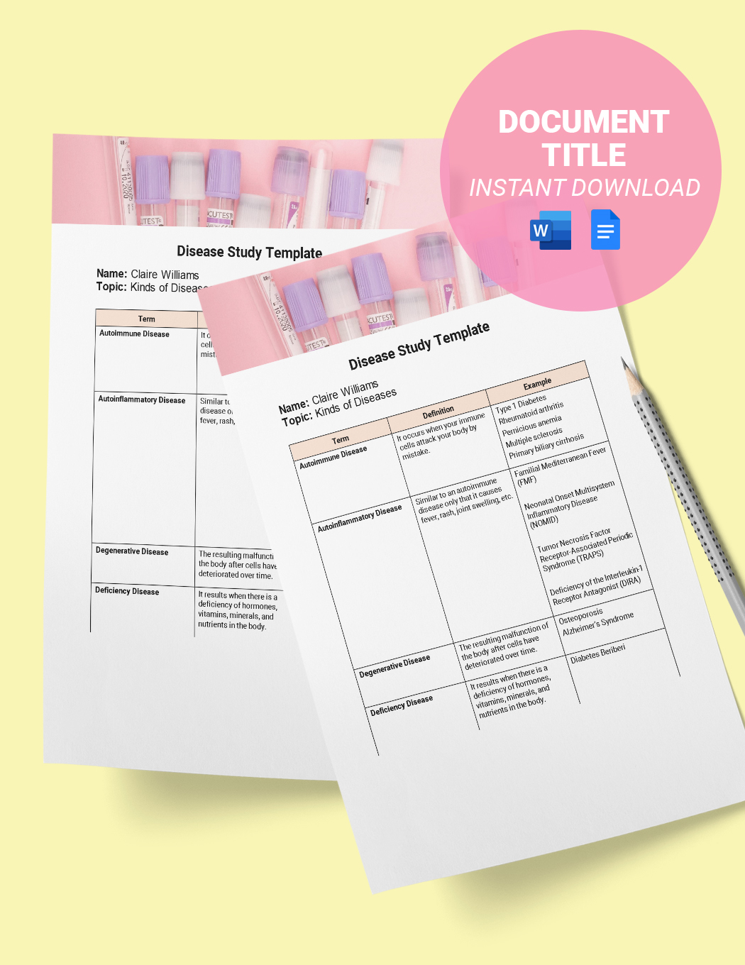 Study Guide Templates Design Free Download Template