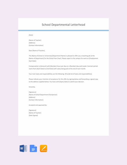 FREE Formal Job Offer Letter Template - Word | Google Docs | Apple ...