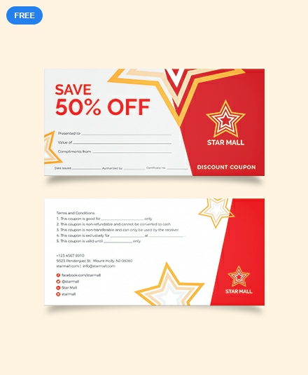Christmas Invitation Coupon Template - Edit Online & Download Example ...