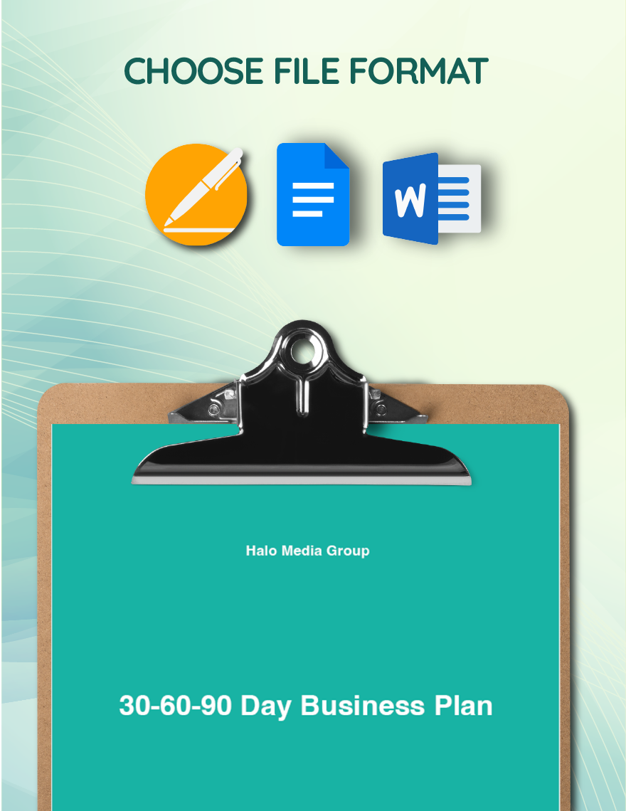 30-60-90-Day Business Plan Template - Google Docs, Word, Apple Pages ...