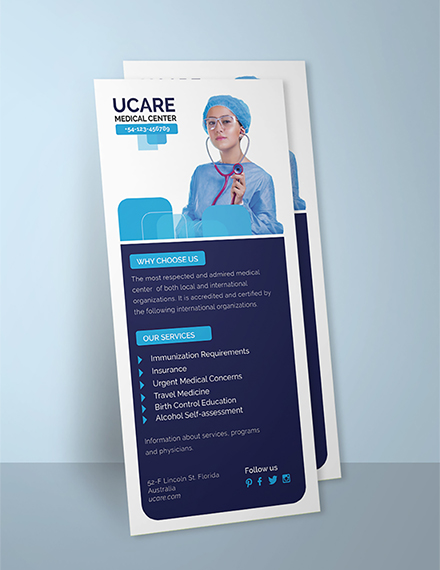 Free Medical Rack Card Template