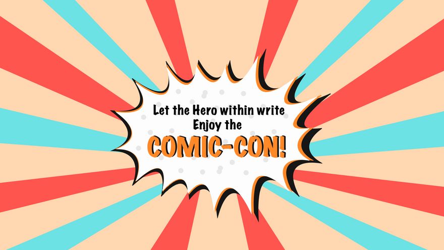 Comic-Con Background Template - Edit Online & Download Example ...