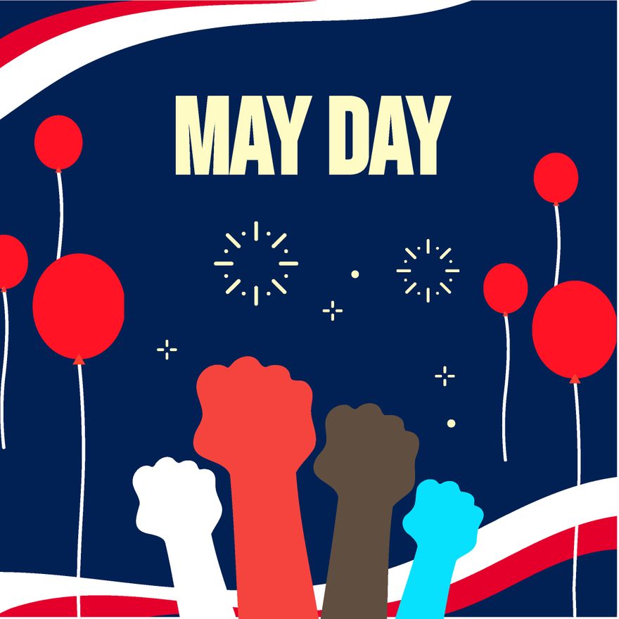 May Day Wishes Vector Template - Edit Online & Download Example ...
