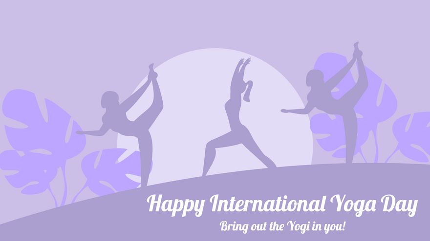 Creative International Yoga Day Wallpaper Template - Edit Online ...