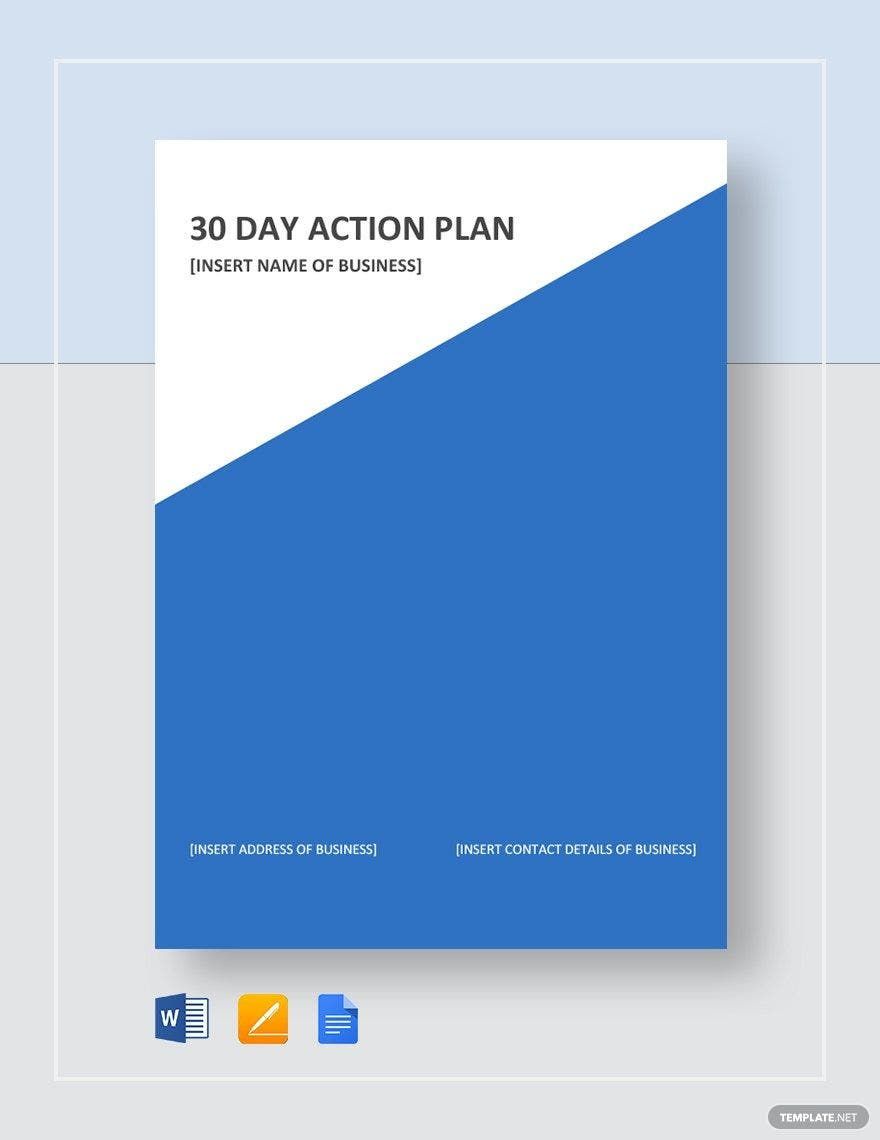 30 Day Action Plan Template Google Docs Word Apple Pages Template