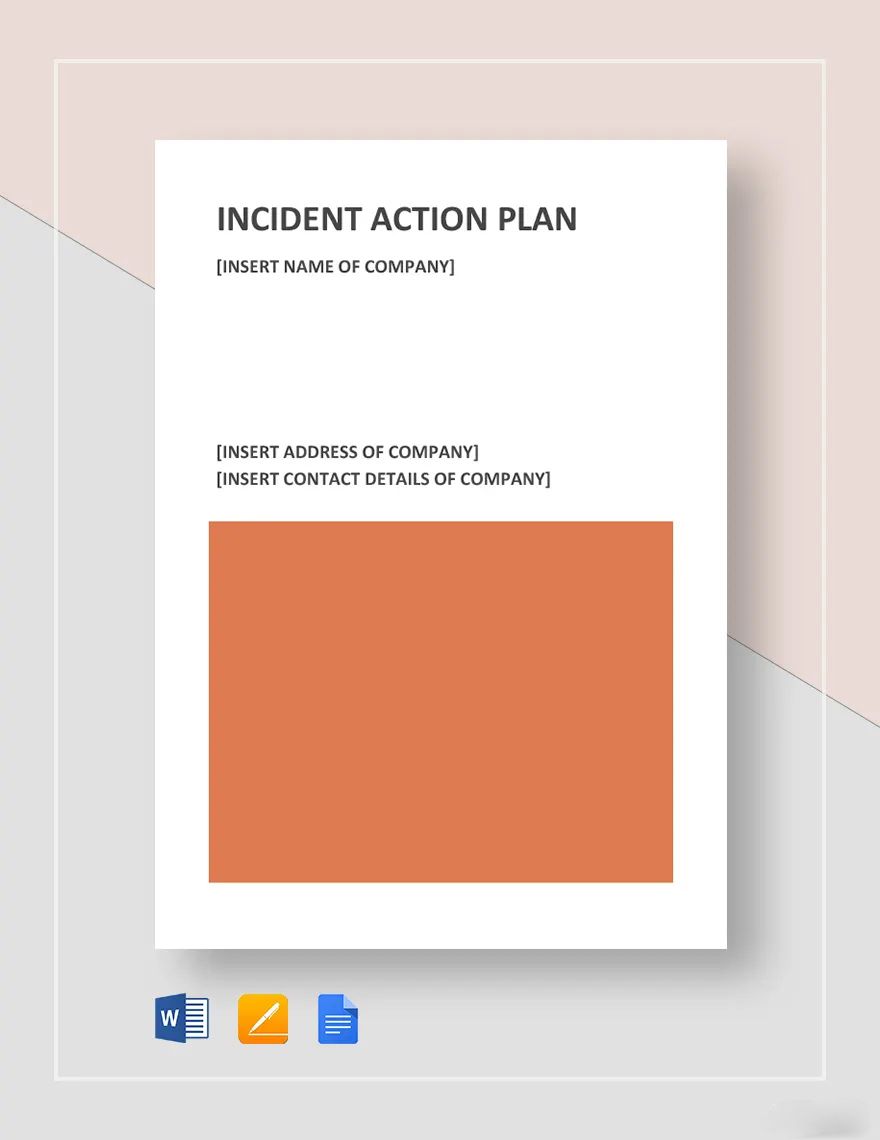 Incident Action Plan Template Google Docs Word Apple Pages Template