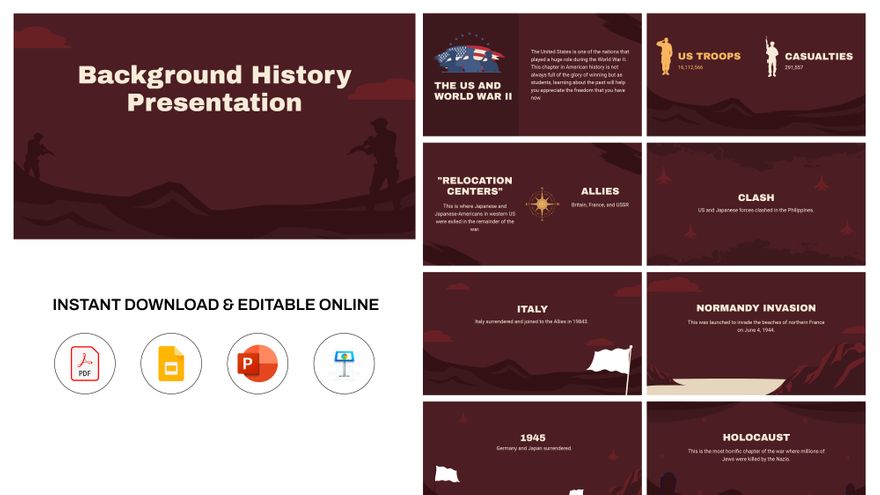 History Presentation Template - Edit Online & Download Example ...