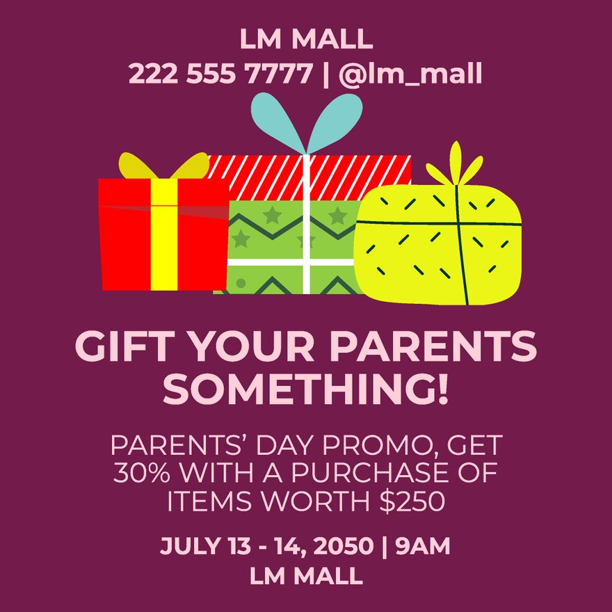 Parents' Day Banner Template - Edit Online & Download Example ...