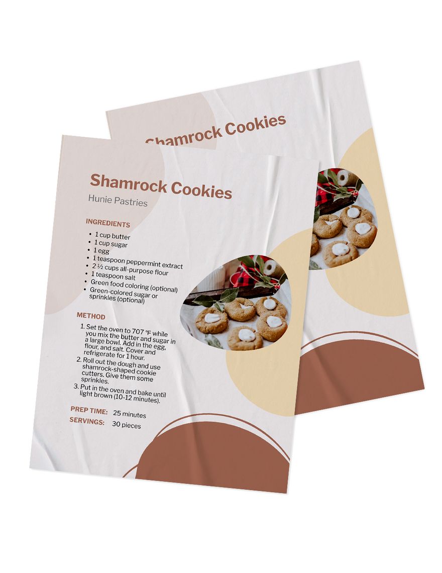 Printable Bakery Recipe Card Template - Edit Online & Download Example ...