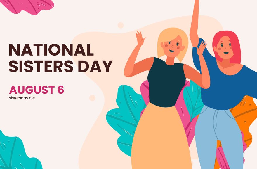 National Sisters Day Banner - EPS, Illustrator, JPG, PSD, PNG, SVG ...
