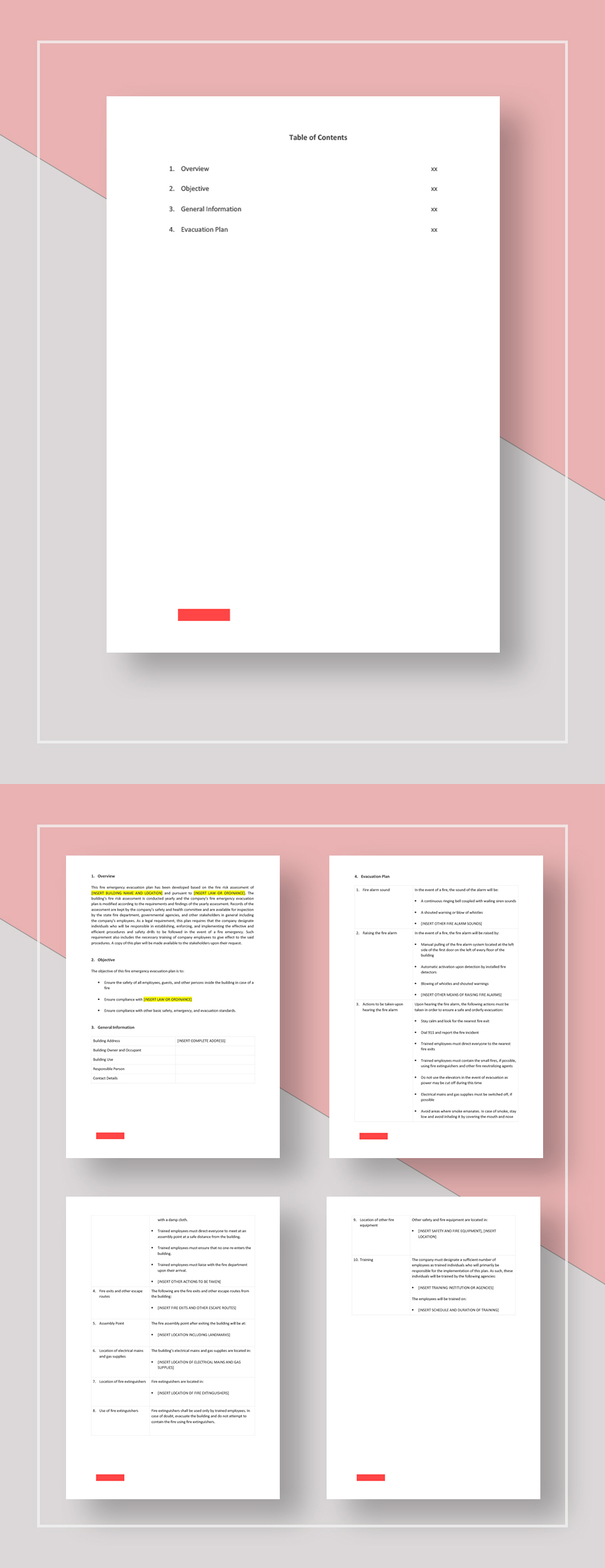 Fire Evacuation Plan Template - Google Docs, Word, Apple Pages ...