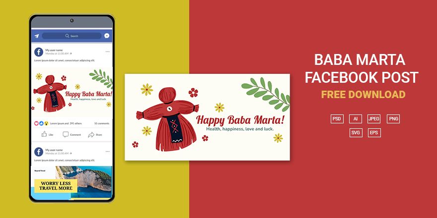 Baba Marta Instagram Post Template - Edit Online & Download Example ...