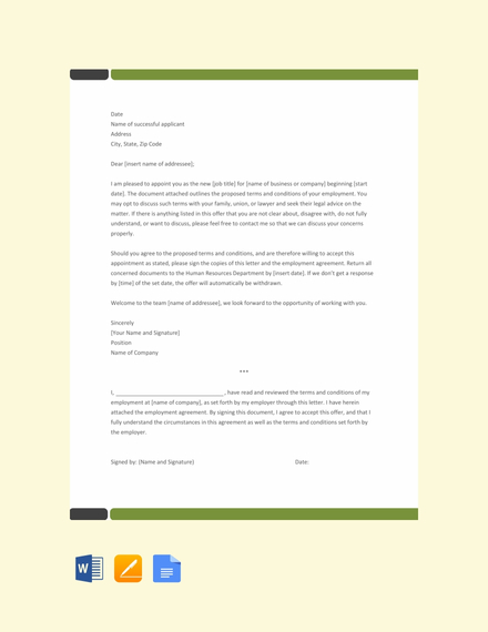 Free Basic Appointment Letter Template