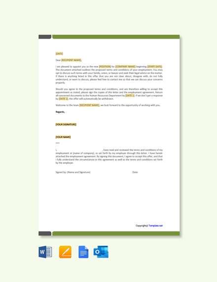Appointment Letter Sample Template in Google Docs, Word | Template.net