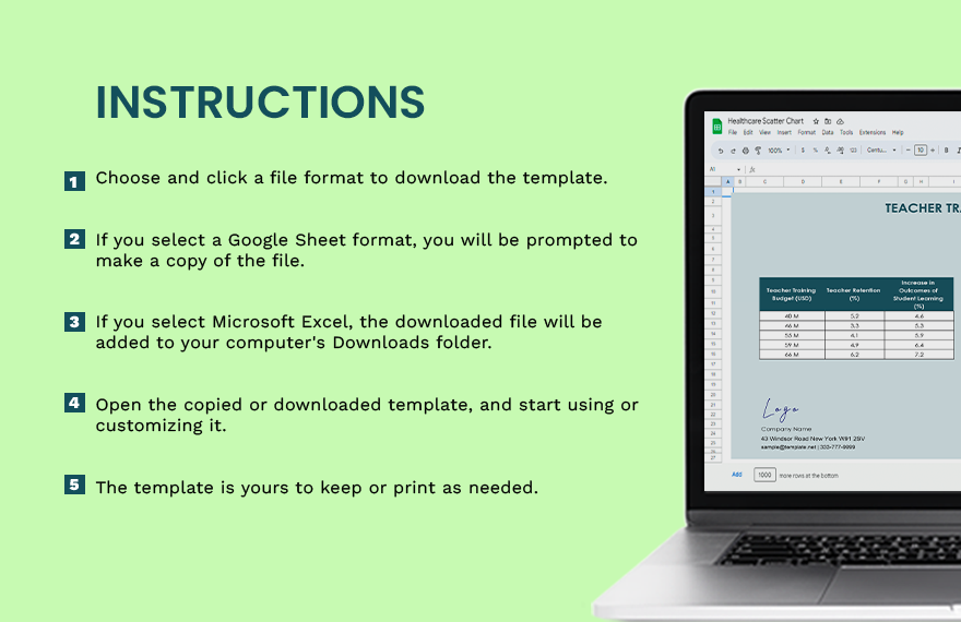 Teacher Training Effects Dual Chart Template - Google Sheets, Excel ...