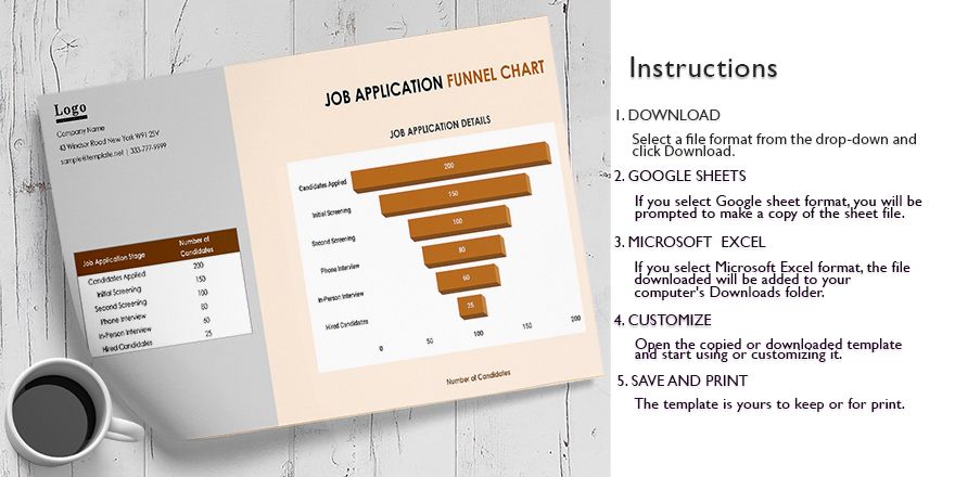 Job Application Funnel Chart - Google Sheets, Excel | Template.net