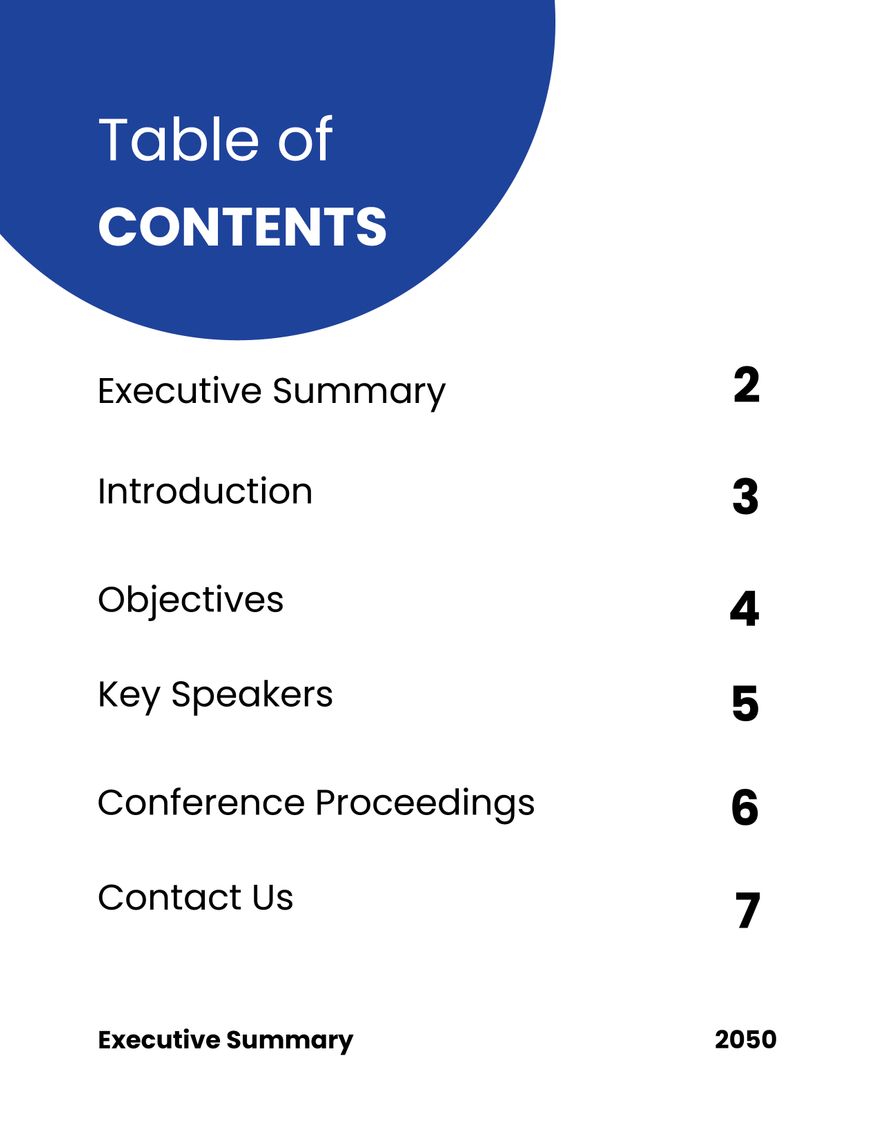 Conference Summary Report In Word Download Template