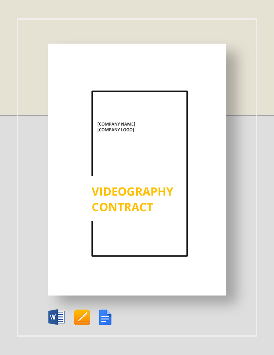 Videography Contract Template - Google Docs, Word, Apple Pages ...