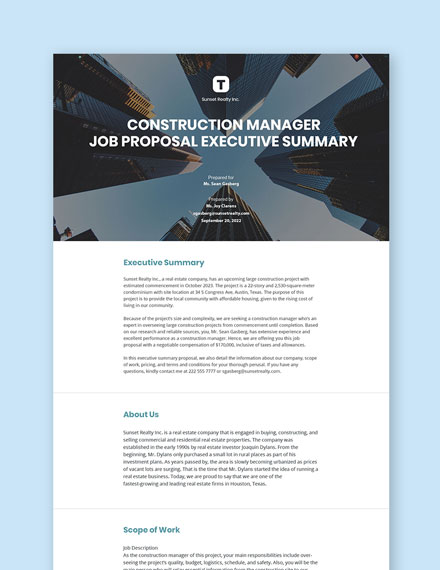 Executive Templates In Pdf 
