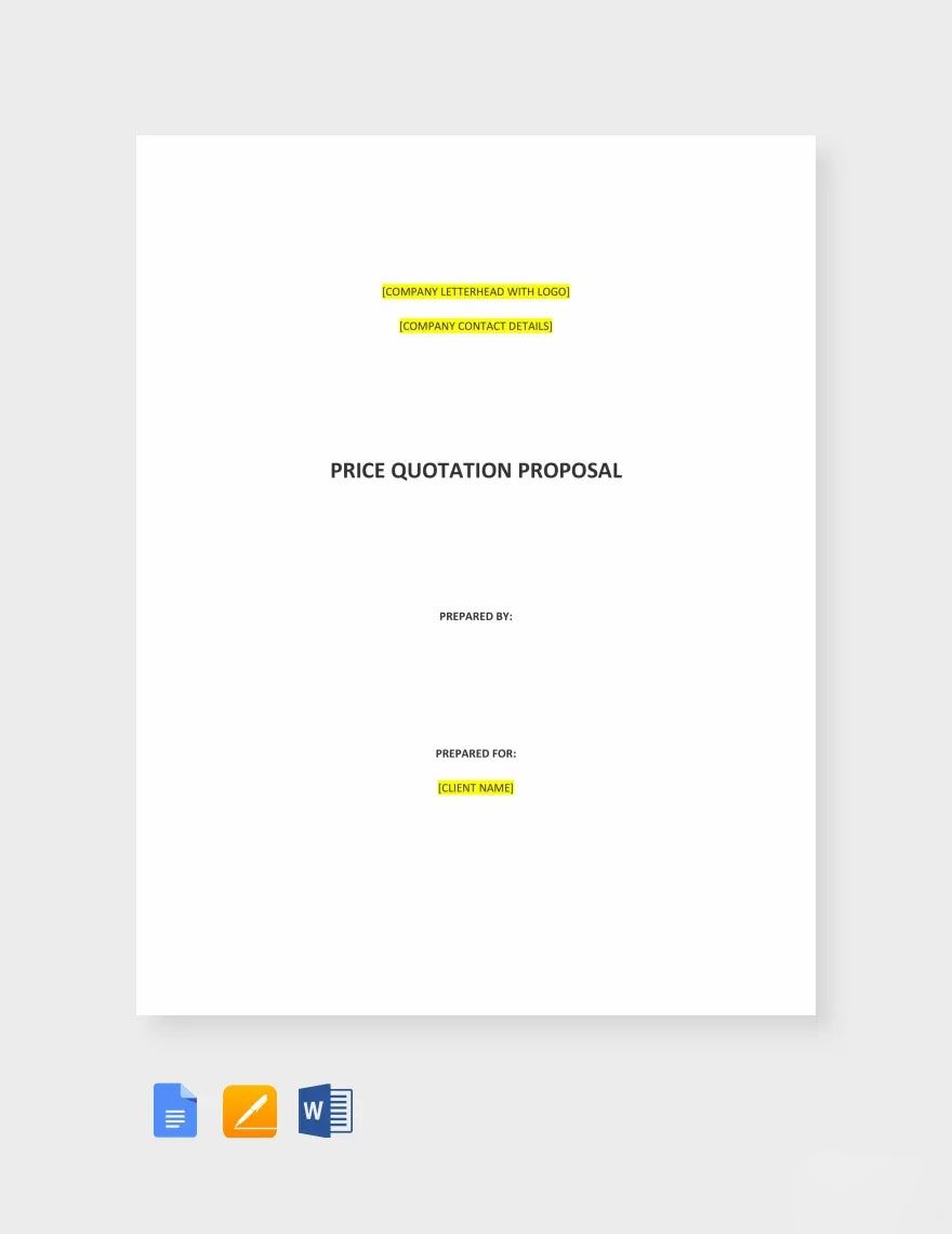Free Rate Quotation Template - Google Docs, Word | Template.net