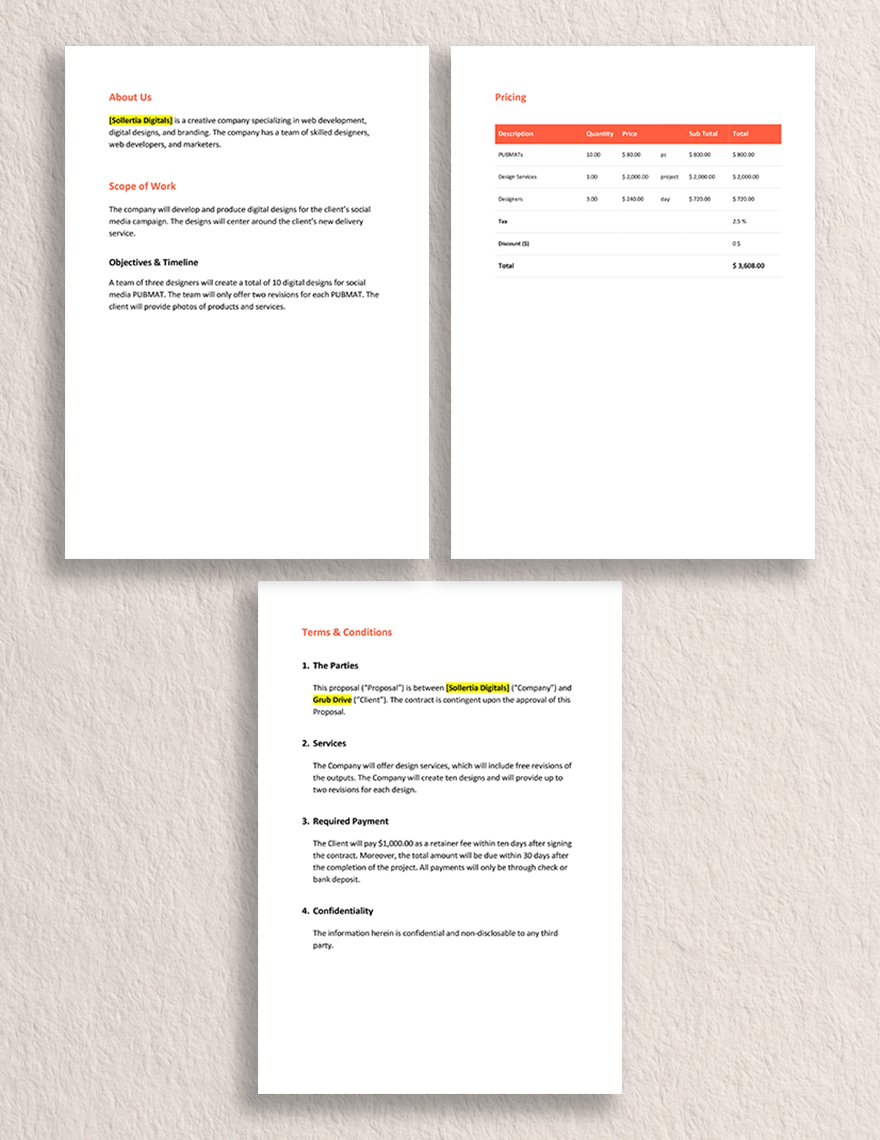 Contract Proposal Template - Google Docs, Word, Apple Pages | Template.net