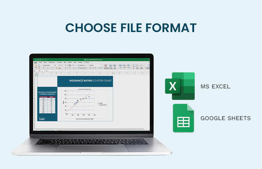 Insurance Rating Scatter Chart - Excel, Google Sheets | Template.net