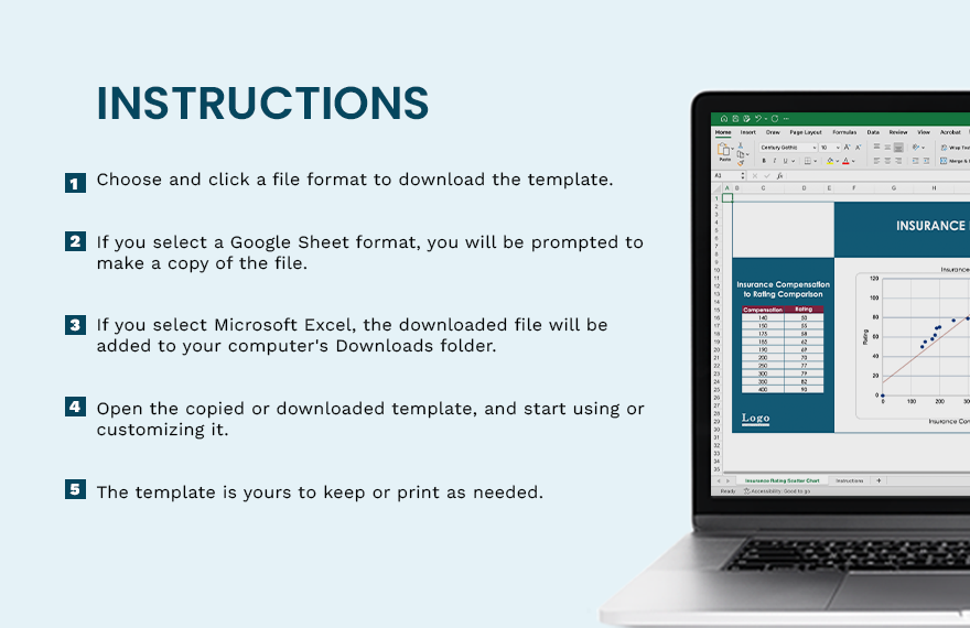Insurance Rating Scatter Chart - Google Sheets, Excel | Template.net