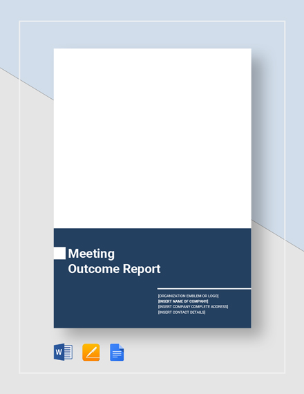22+ Meeting Report Templates - Word, PDF, Apple Pages, Google Docs