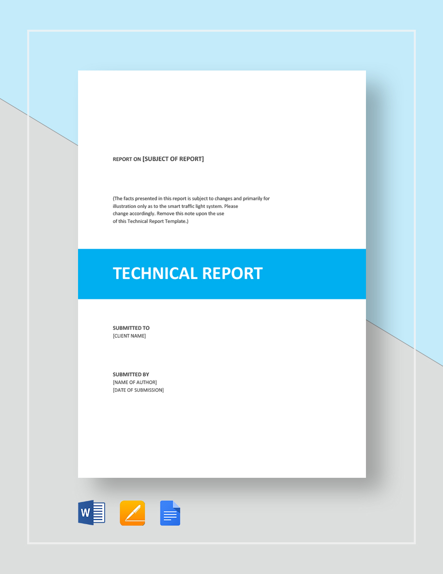 Technical Report Template - Google Docs, Word, Apple Pages | Template.net