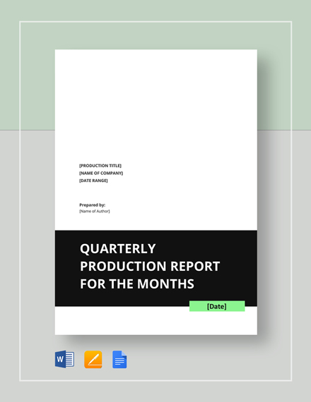 22+ Production Report Templates - Docs, PDF, Word, Pages
