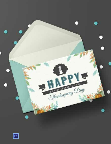 Thanksgiving Day Greeting Card Template