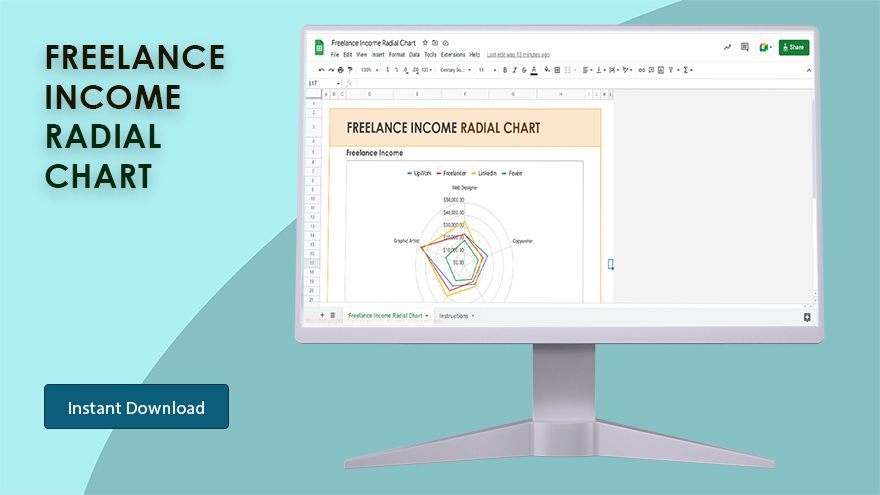 Freelance Income Radial Chart - Google Sheets, Excel | Template.net