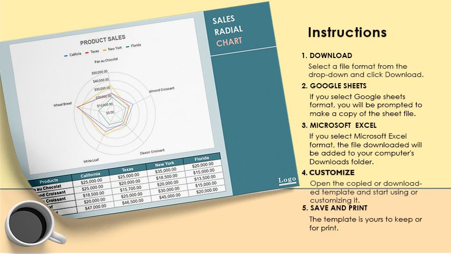 Sales Radial Chart - Google Sheets, Excel | Template.net
