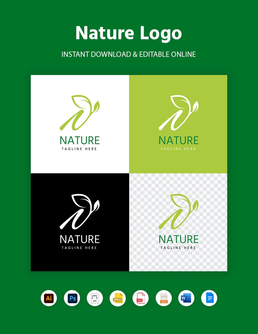 Free Nature Logo - Download in Word, Google Docs, Illustrator, PSD, EPS ...