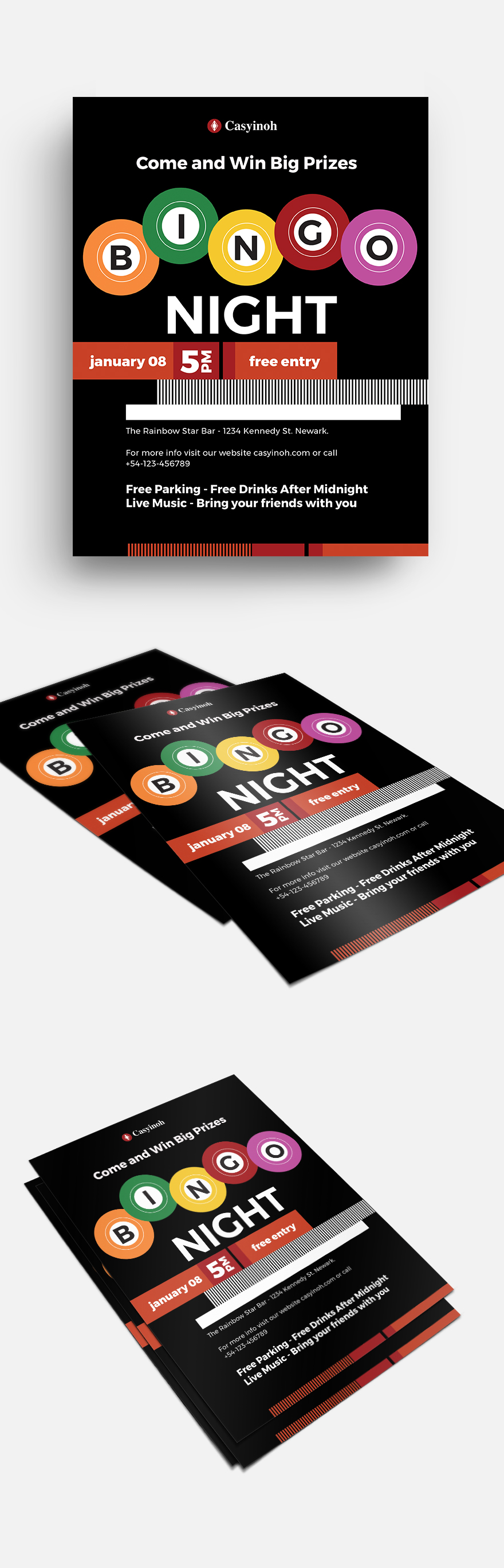 Designer Bag Bingo Flyer Template - Illustrator, InDesign, Word, Apple ...