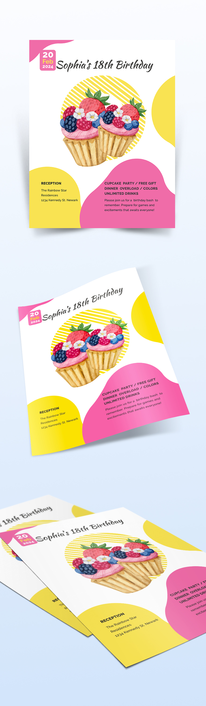 Free Funny Birthday Flyer Template - Google Docs, Word, Publisher ...