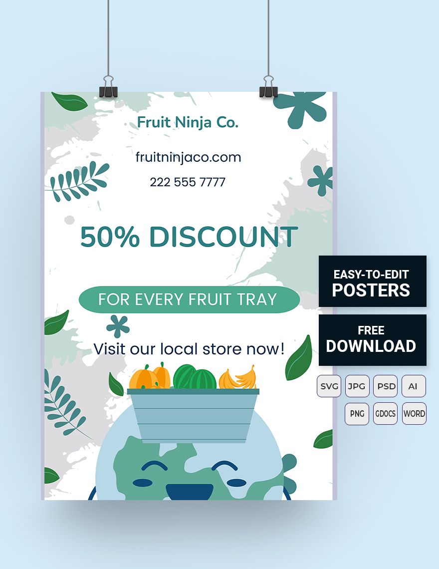 Free Earth Day Simple Poster Download In Word Google Docs Illustrator PSD Apple Pages 
