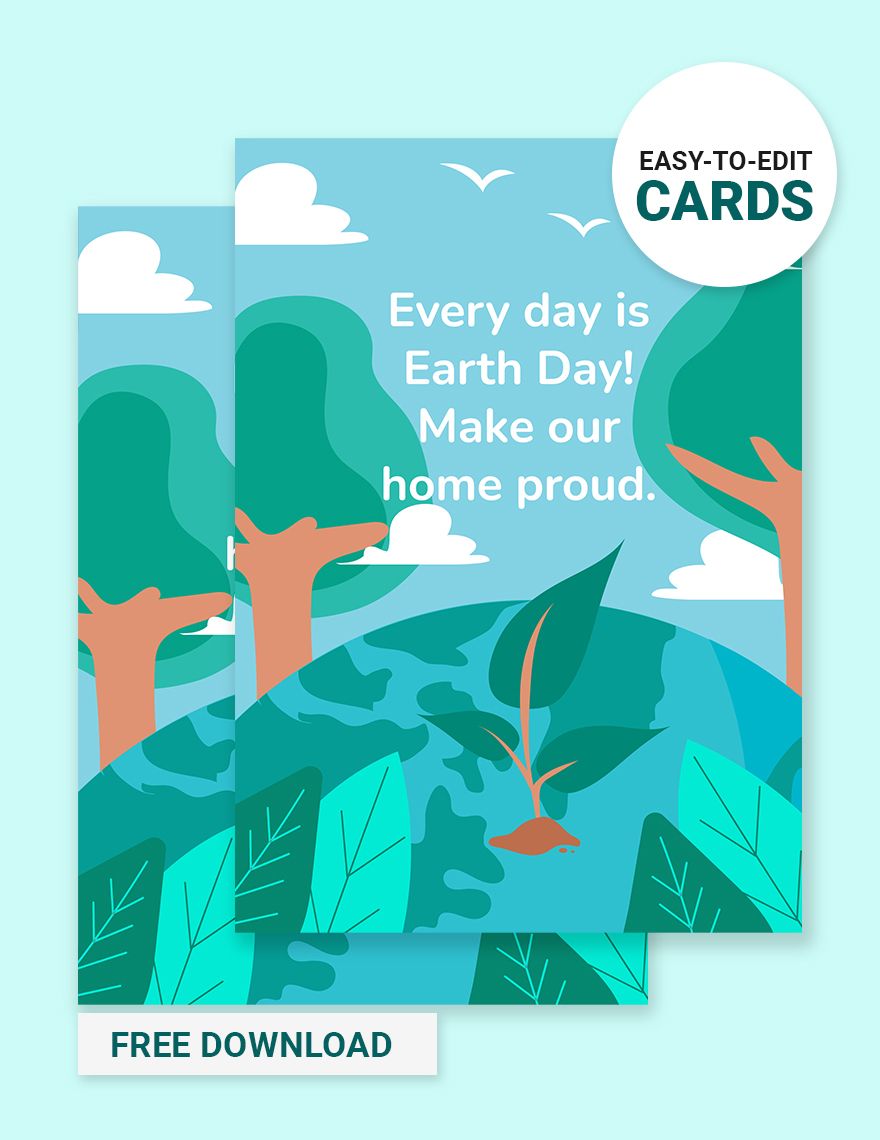 Happy Earth Day Greeting Card In EPS Illustrator Word SVG PNG JPEG Happy Earth Day Greeting Card In EPS Illustrator Word SVG PNG JPEG