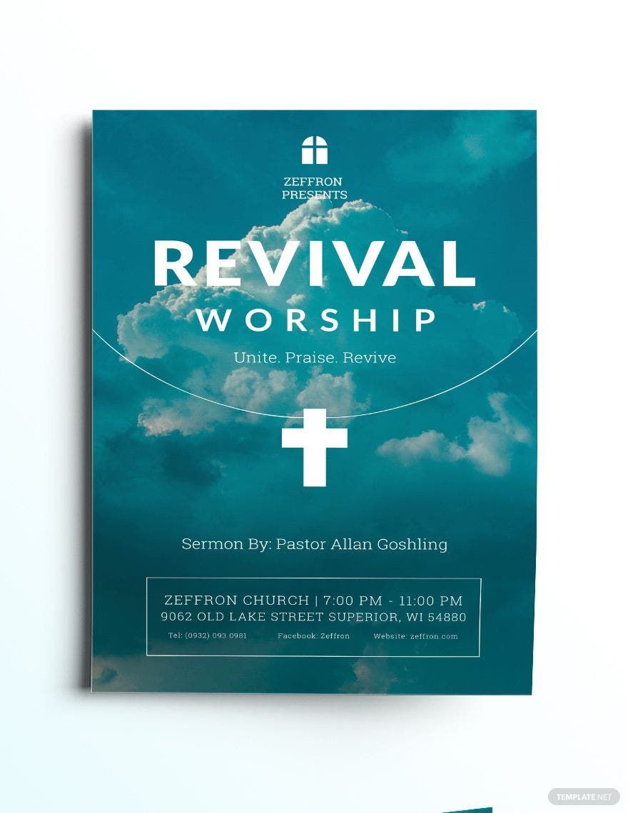 FREE Revival Flyer PDF Template Download Template