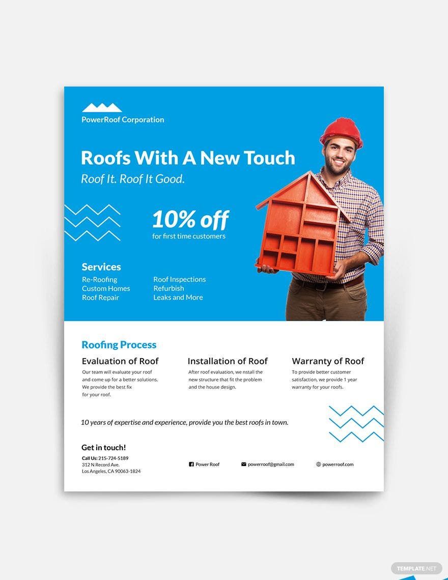 Roofing Flyer Template Download In Word Google Docs Illustrator 