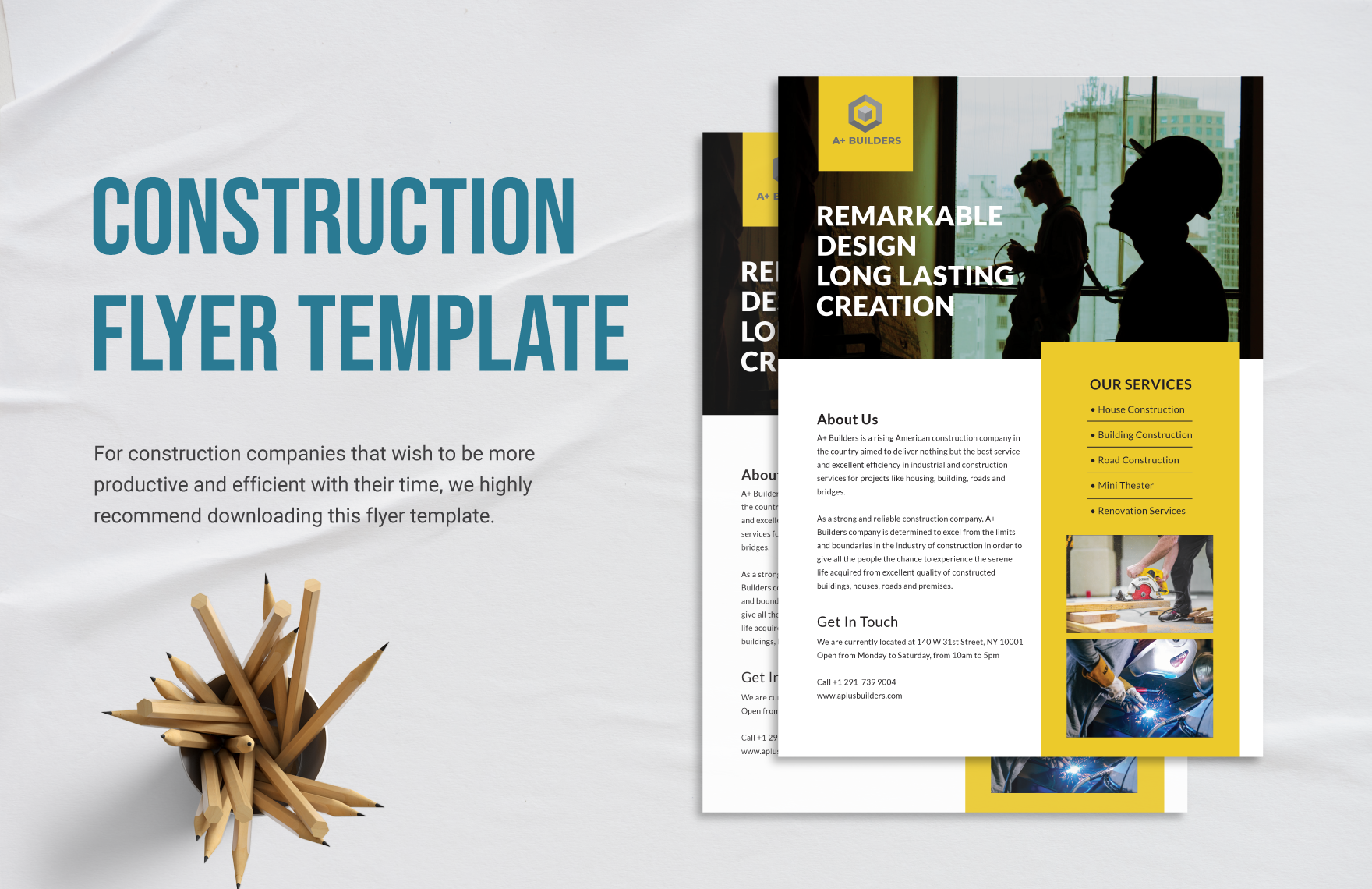 Construction Flyer Template - Download in Word, Google Docs ...