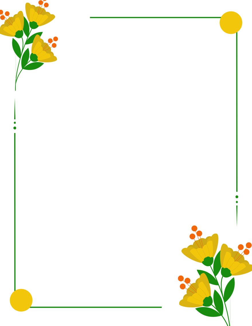 Corner Letter Border In PSD Illustrator Word PDF Google Docs 